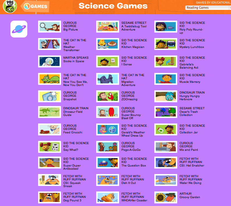 PBS Kids: Science Games – Science for All