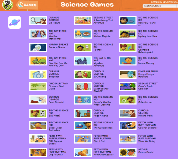 PBS Kids: Science Games – Science for All