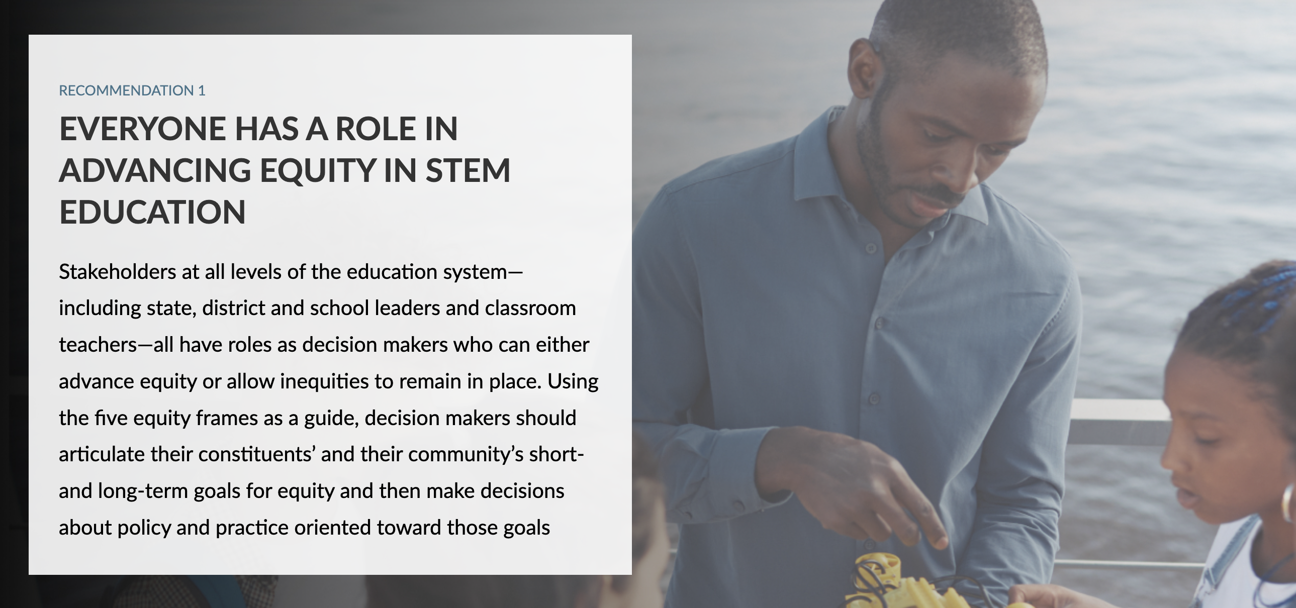 New Report: Equity in K-12 STEM Education – Science for All